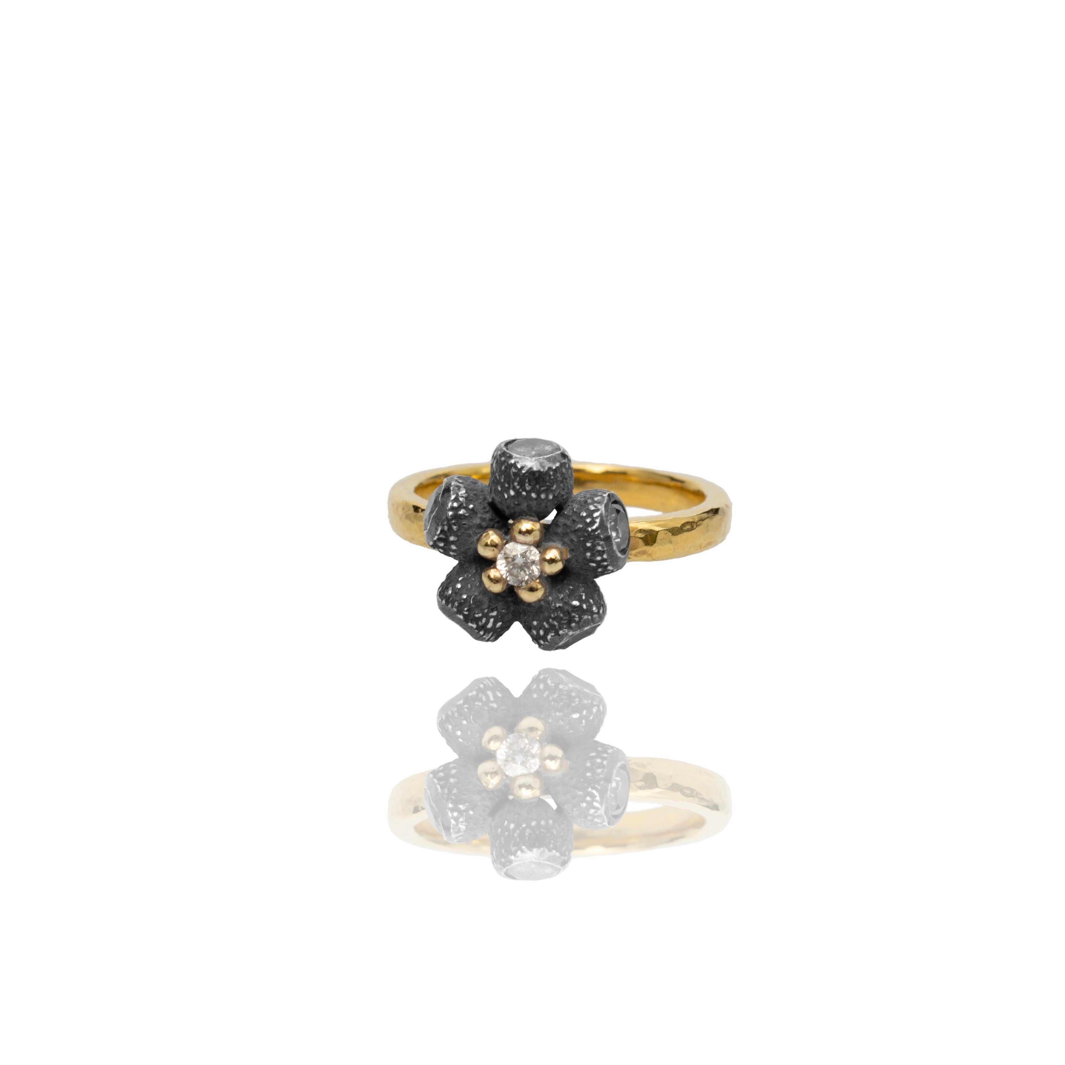 Mini Ophelia Ring - 18ct gold & diamonds – Ana Verdun London